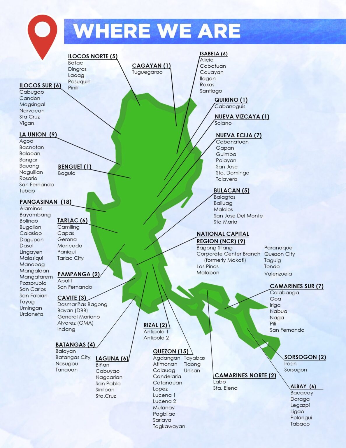TSPI-MBAI BRANCHES LOCATIONS